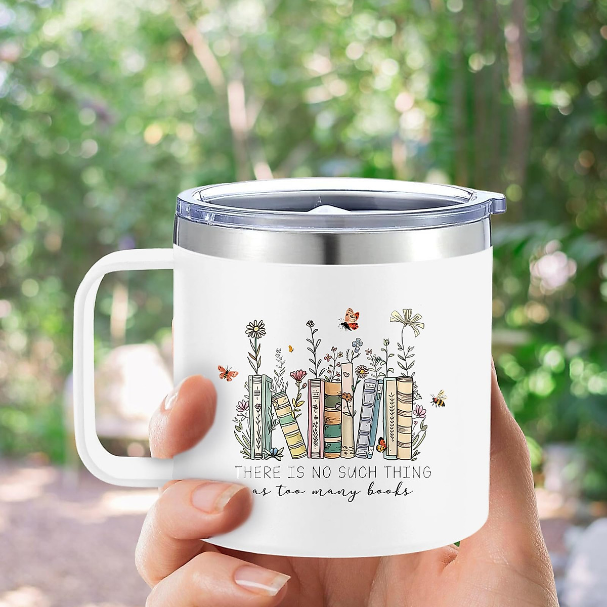 WWHSAI Book Lovers Gifts, Gifts For Book Lovers Women, Readers For Women Men Coffee Cup, Mothers Day Birthday Gift For Readers, Librarian, Bookish, Bookworm Travel Tumbler 14oz