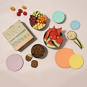 Everusely Stainless Steel Containers With Lids, Stackable Toddler Snack Containers, Leak-Proof Stainless Steel Lunch Box for Kids, Metal Food Storage Containers, Bento Box for Salad, Kids Lunch Box