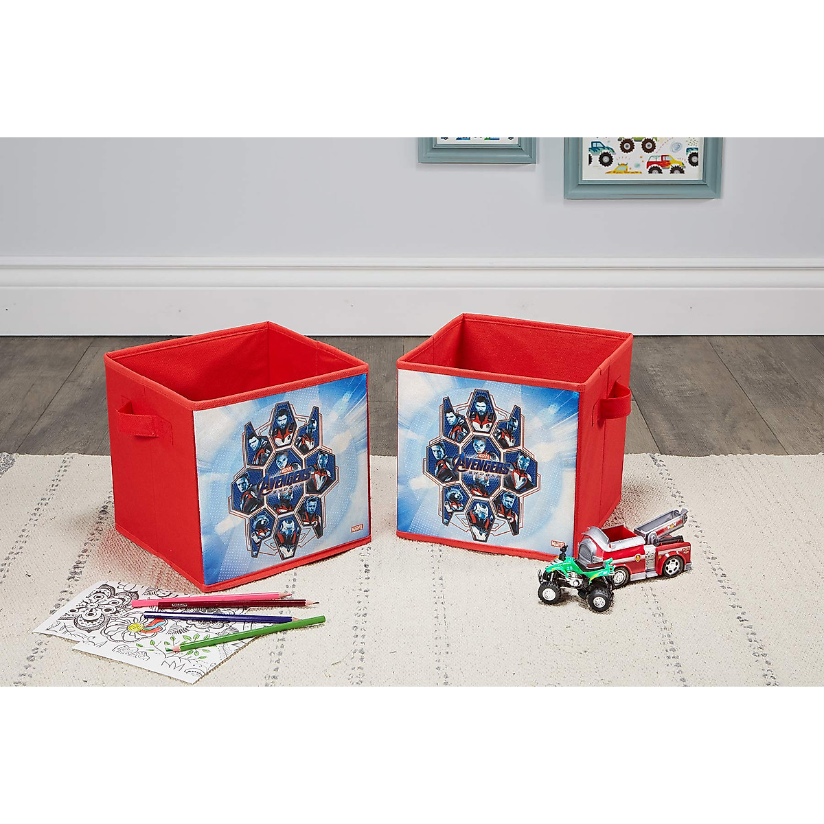 Fresh Home Elements Storage Toy, 9" Avengers Bin 2-Pack