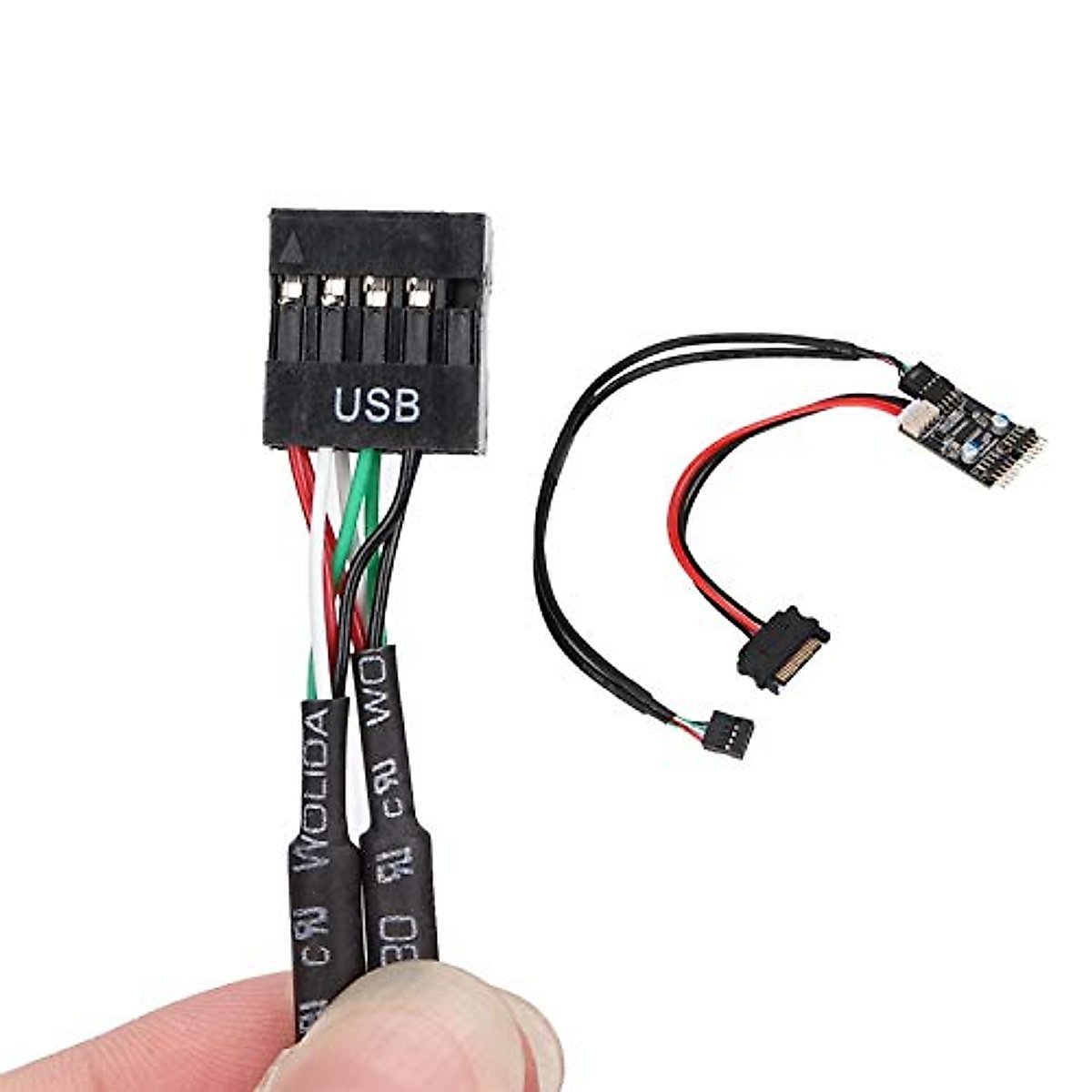 USB 2.0 9pin USB hub 2 Port with SATA Power Cable Extension hub USB 2.0 hub for Computer for Desktop for PC