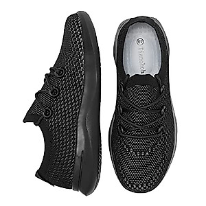 Tianohoh Walking Shoes Women Fashion Sneakers Men Tennis Loafers Comfortable Breathable Athletic Workout Casual Sports WSlipOn-AllBlack-40-8