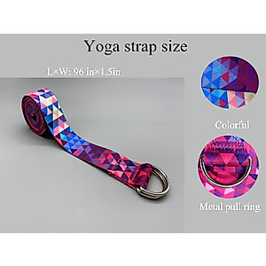 Aozora Cork Yoga Block Sustainable & Eco Friendly 2 Pack and Yoga Strap Set Made of The Finest Natural Cork for Better Support, Balance & Comfort (Mandala, 9 * 6 * 3（2pack))