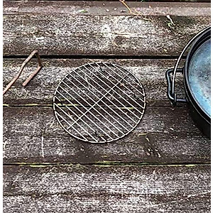 CAMPINGMOON φ8.27inch/φ21cm Round Stainless Steel Roasting Baking Steaming Cooling Rack Cooking Grid Grill Fits for 10-inch Dutch Oven W21