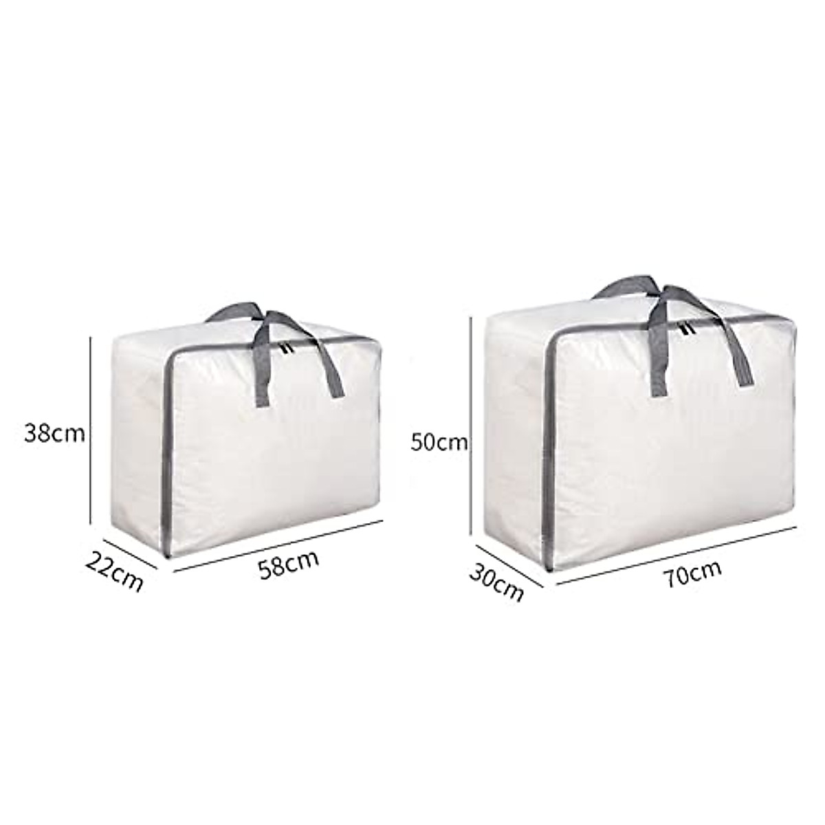 Hiermi Clear Storage Bags with Zipper- Clothes Storage Blanket Storage Under Bed Storage Large Capacity Clear Bag for Sweaters, Blankets, Comforters, Bedding Sets, and Much More (XXL, Yellow)