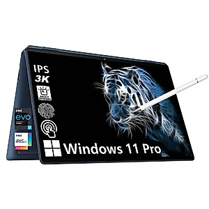 HP [Windows 11 Pro] Spectre 2-in-1 Convertible Business Laptop, 16" 3K Touchscreen, Intel Evo Platform Core i7-12700H, 16GB RAM, 1TB SSD, Thunderbolt 4, Fingerprint, Backlit Keyboard, Durlyfish