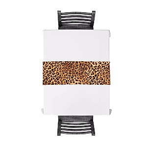 Leopard Print Table Runner-Cotton linen-Long 108 inche Cheetah Print Dresser Scarves,Animal Tablerunner for Kitchen Coffee/Dining/Sofa/End Table Bedroom Home Living Room,Scarf Decor for Holiday Dinner