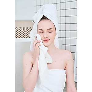 CottCare Muslin Burp Cloths for Baby 100% Cotton Large 20''X10'' 6 Layers Thicken Super Soft and Absorbent (6 Pack,White)