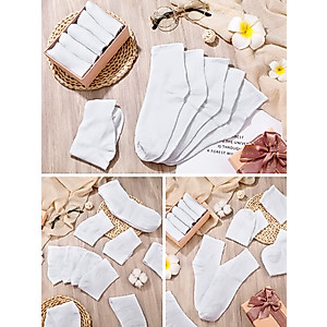 Tarpop 150 Pairs Men Quarter Ankle Socks Bulk Socks Athletic Moisture Wicking Socks Casual Sports Socks Pack (White)