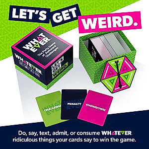 WHATEVER: The Party Game of Awkward Challenges – Hilarious Truth or Dare Style Party Game for Group Game Nights, Bachelorette Parties, and More.