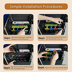 Remanufactured for Xerox C310 C315 Toner Cartridge Toner Replacement for 006R004356 006R004357 006R004358 006R004359 (4 Pack)