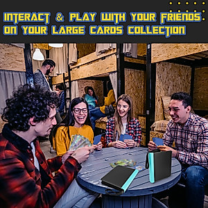 Card Binder, CLOVERCAT 9 Pocket Waterproof Trading Card Album, 720 Pocket Double Sided Display Zipper Card Binder with 40 Removable Sleeves, for YuGiOh, MTG, TCG, Game Cards & Sports Card (Light Blue)