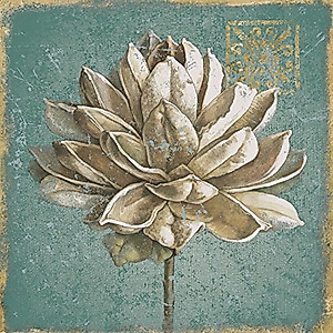 Gango Home Decor Contemporary Seed Pod I & II no Words Turquoise by Beth Grove (Ready to Hang); Two 12x12in Distressed Framed Prints