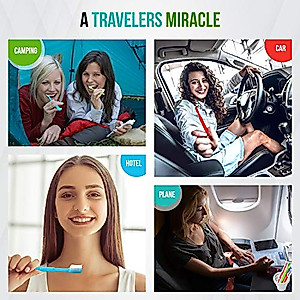 144 Prepasted Disposable Toothbrushes | Pre-Pasted Soft Bristle Tooth Brush Set for Dental Care & Oral Hygiene | Individually Wrapped Toothbrush Pack Airbnb Gifts | NO WATER NEDEED, Paste Made In USA.