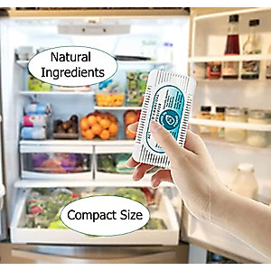 HANDS ON HYGIENE Refrigerator Air Purifier - Natural Activated Charcoal - More effective than baking soda - Eliminates odors from refrigerators, freezers, coolers and lunch boxes. (2)…