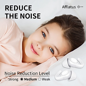 Afflatus Small Ear Plugs for Kids (Children Age 10-17) or Adults with Small Ear Canals, Small Earplugs for Kids, Noise Reduction, Sleeping, Concerts, Airplane Pressure. (Size S, Pairs*2)