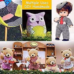 28 Pieces 10 x 10 Inch Cotton Fabric Quilting Patchwork Fabric Square Sewing Craft Fabric Printed Fabric Bundle with Scissors for Sewing Quilting Handmade DIY Crafts, 25 x 25 cm