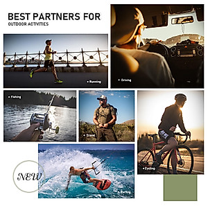 Polarized Sunglasses Men Womens - Retro Square Sun Glasses for Fishing Driving UV Protection (Black)