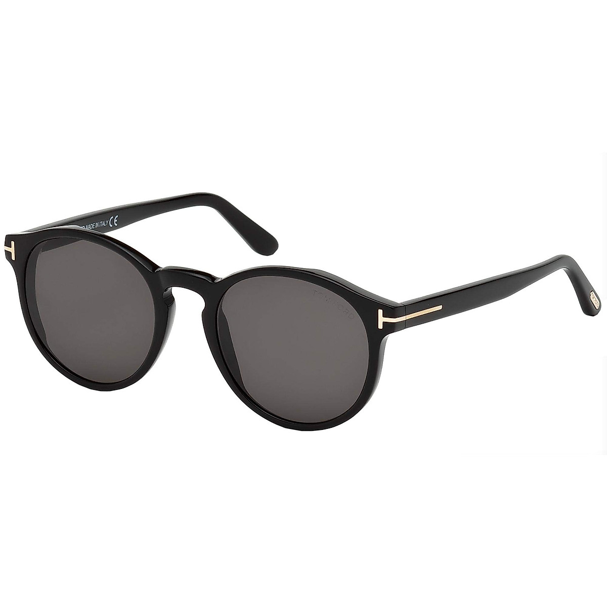 Tom Ford Sunglasses IAN-02 FT 0591 Shiny Black/Grey 51/20/145 Unisex, Shiny black/grey., 51.0