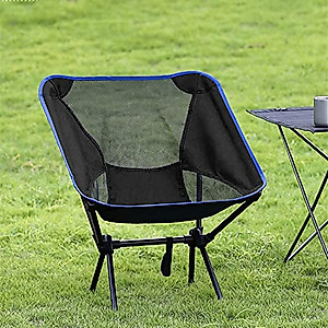 Tmshx Portable Folding Camping Chair, Lightweight and Compact Outdoor Chair, Suitable for Outdoor Activities, Hiking, Camping, Picnic Camping Chair with Portable Storage Bag