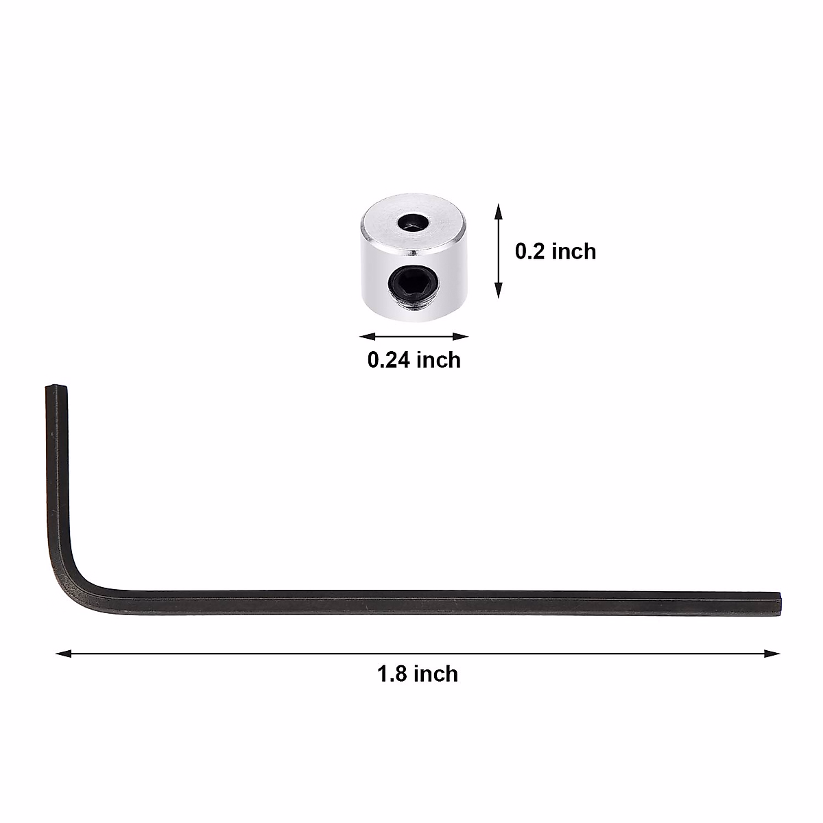 Mudder 100 Pieces Pin Keepers Pin Locks Pin Backs Locking Clasp with Wrench, 6 x 5 mm