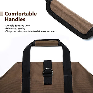 Delxo Firewood Carrier Log Tote Bag Indoor 39"x18" Firewood Totes Holders Fire Wood Carriers Carrying for Outdoor Waxed Durable Wood Tote Fireplace Stove Accessories