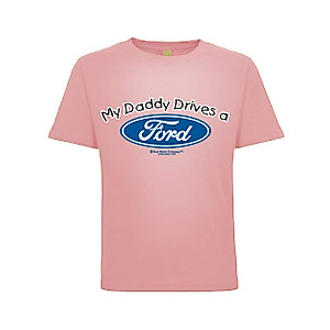 My Daddy Drives a Ford Cars and Trucks Toddler Crew Graphic T-Shirt, Light Pink, 4T