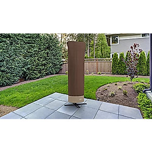 Duck Covers Ultimate Waterproof Patio Offset Umbrella Cover with Integrated Installation Pole, 13 Foot