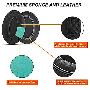 Gvoears Replacement Earpads for Sennheiser HD650/HD600/HD660S/HD545/HD525/HD535 Headphones, Ear Pads Cushions Also Compatiable with Massdrop X HD6XX/HD58X and HD580/HD565 Jubilee Headphones(Velour)