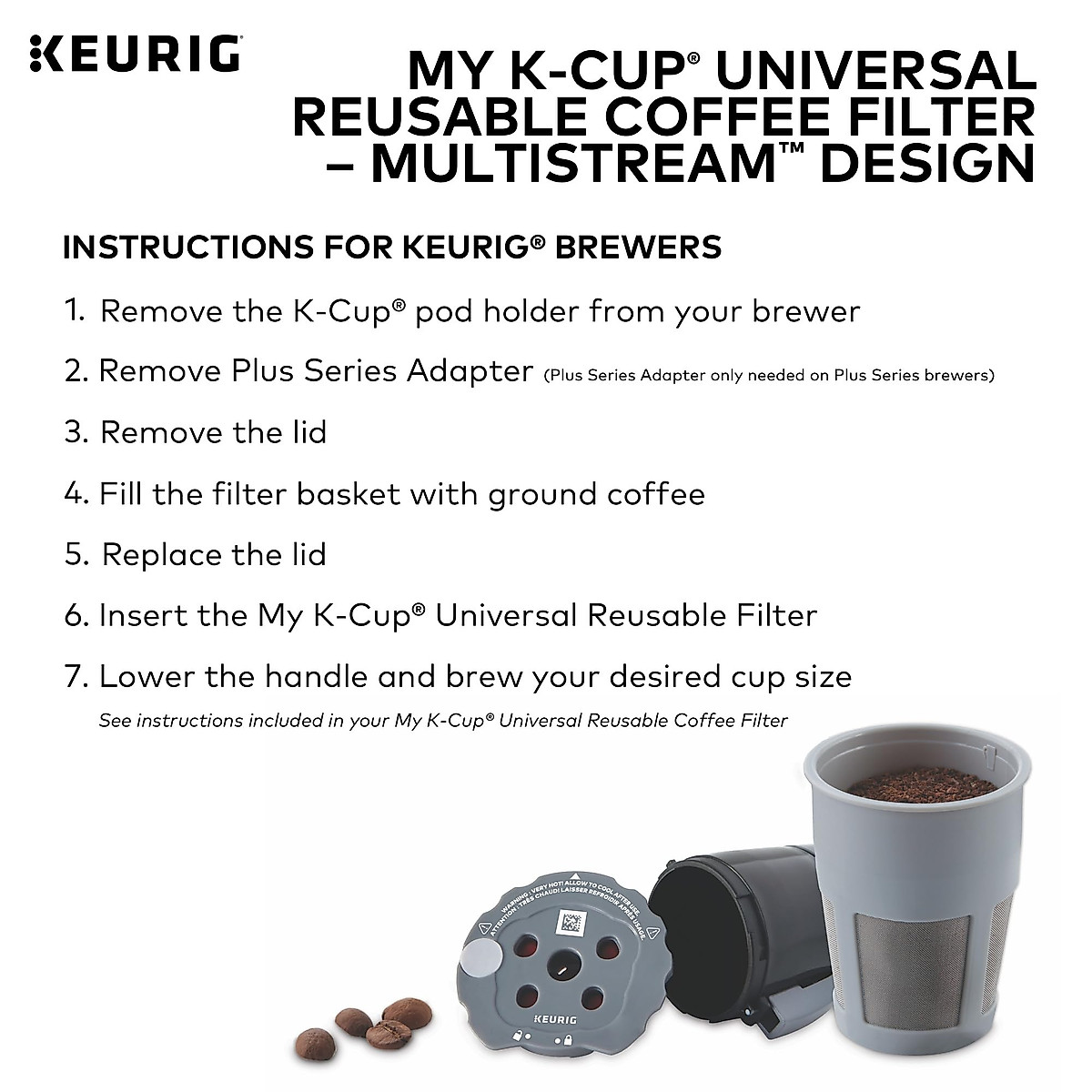 Keurig My K-Cup Universal Reusable Filter MultiStream Technology - Gray