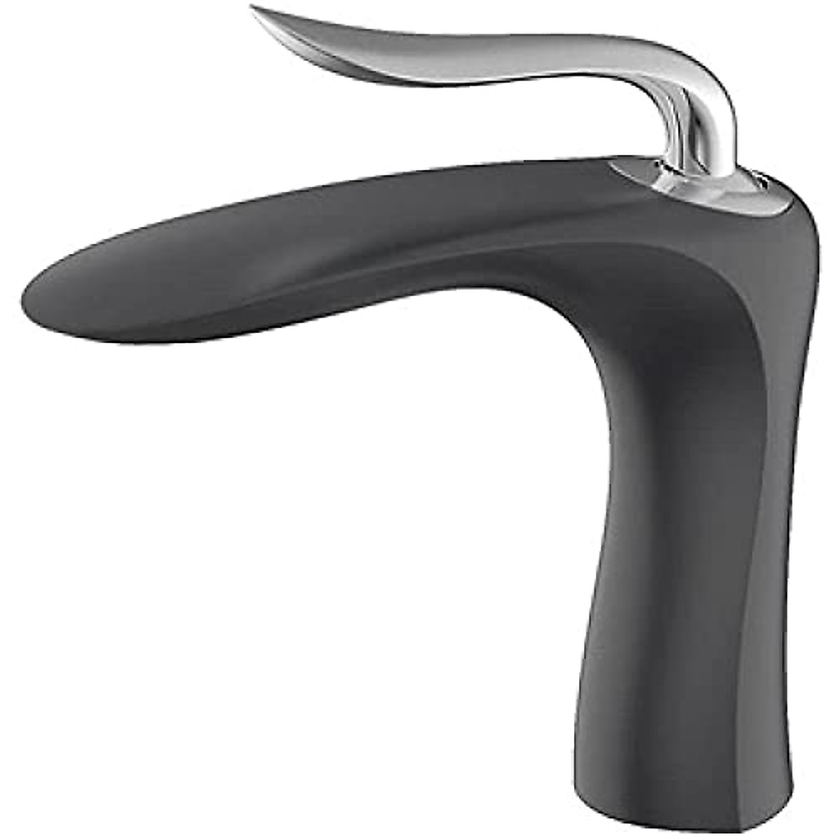 JBQ Bathroom Faucets Bathroom Sink Faucet Bathroom Basin Brass Faucet Sink Faucet hot and Cold Single Handle countertop Installation Toilet Crane Faucet (Color : Black Chrome S)