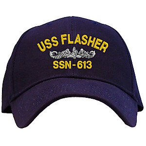 Spiffy Custom Gifts USS Flasher SSN-613 Baseball Cap Navy