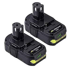 Bonadget 2Pack 18V 3.5Ah Replacement for Ryobi 18V Lithium Battery One Plus P102 P103 P104 P105 P107 P108 P109 Cordless Tools