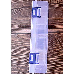 Clear Plastic Storage Box Compartments with Adjustable Dividers, Portable Transparent Beads Earring Jewelry Organizer Holder with Lid for Craft Nail Fishing Hooks Medicine Container Box, 8 Grids