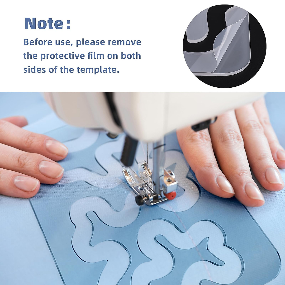 Meander Quilting Templates,Free Motion Quilting Template,Arcylic Quilting Templates Rulers,Transparent Quilting Templates for Industrial and Domestic Sewing Machines