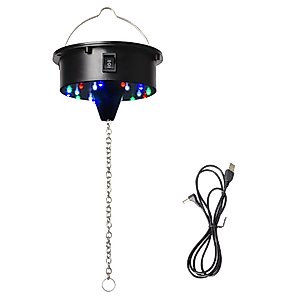 Rotating Motor for Disco Ball-chmakmt 5RPM Electric Motor with LED Lights for Mirror Disco Ball,Christmas Party DJs Bands Pubs Weddings Banquets Birthday Party Decorate
