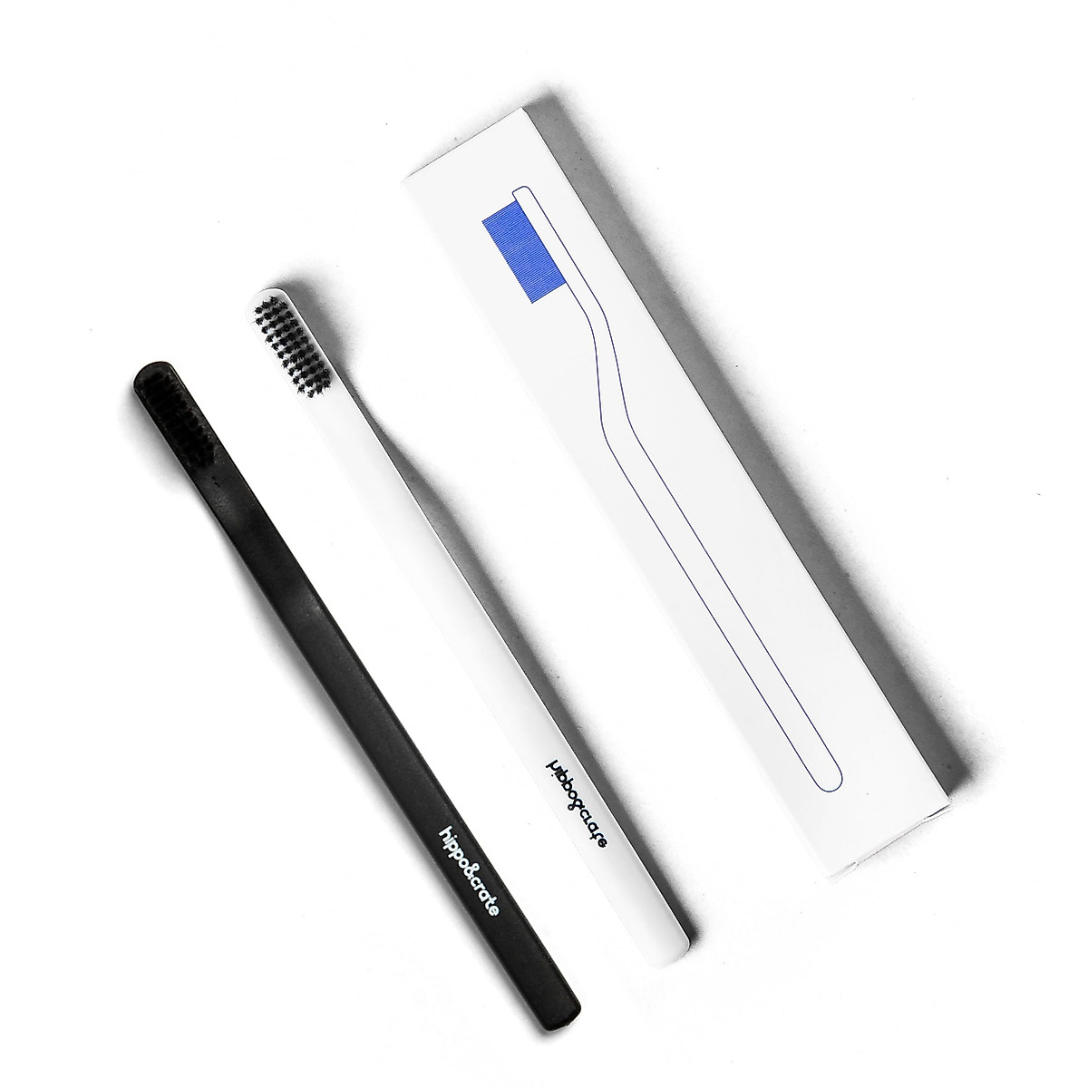 HippoCrate Charcoal Toothbrush with Soft Bristles, Dentist Approved (4 Counts)