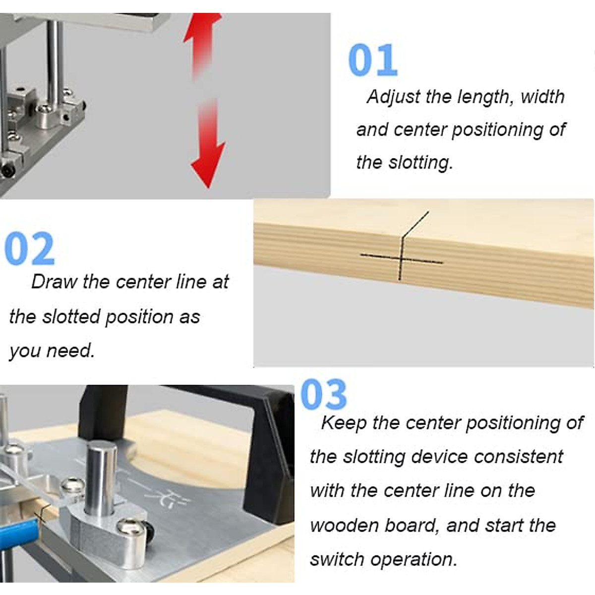 NICCOO Mortising Jig Loose Tenon Joinery System Woodworking Invisible Slotting Bracket Trimming Machine Hole Stand for for Woodworking Furniture Splicing