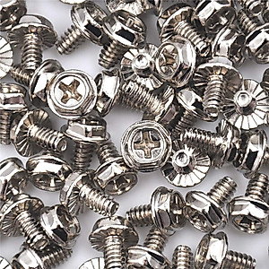 Screw 100pcs for Motherboard PC Case CD-ROM Hard Disk Toothed Hex 6/32 Computer PC Case Hard Drive Motherboard Mounting Screws