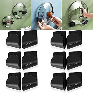 PAIHUIART Maximize Kitchen Space with Pot Lid Holder - 6 Pairs Hanging Pot Lids Organizer for Easy Access and Neat Storage - Save Time and Eliminate Clutter