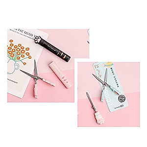 BROWSHAPER Multi-Purpose Mini Scissors Portable Functional Scissors Sewing Scissors Lovely Cats Paws Design for Art Crafts Projects