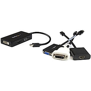 StarTech.com 3 in 1 Mini DisplayPort Adapter - 1080p - Mini DP / Thunderbolt to HDMI / VGA / DVI Splitter for Your Monitor (MDP2VGDVHD)