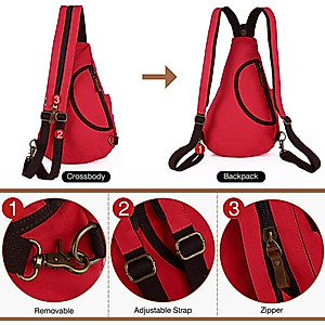 HUXFAM Small Sling Crossbody Backpack Multipurpose Casual Daypack Backpacks Outdoor Cycling Hiking Travel