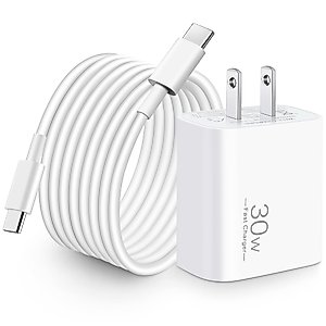 iPad Pro Charger iPad Fast Charger, 30W USB C Fast Wall Charger Blcok with 60W/3A 10FT Long USB C to USB C Cable for iPad Pro 12.9/11 inch, iPad 10th Generation, iPad Air 5/4th, iPad Mini 6
