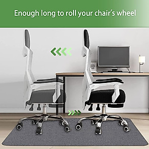 Office Chair Mat,Hard Floors Desk Chair Mat Under Desk Low-Pile Rug,Office Gaming Rolling Floor Mat,Multi-Purpose Floor Protector Rug for Hardwood & Tile Floor,Anti-Slip (Dark Grey, 36" X 48")