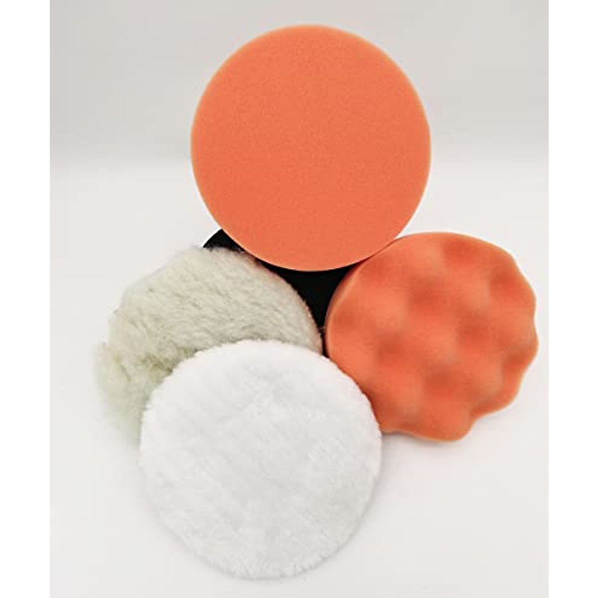 Drill polishing kit 5 inch Polishing Pad Kit Wool Polishing Pads Sponge Pads Polishing Buffer 6-Piece Set with M10 Drill Adapter