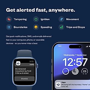 Spytec Anti-Theft Plug-in Car GPS Tracker, Real-Time 5 Second Updates, Ignition On/Off Alerts, Vehicle Movements, Personal & Work Car Monitoring | Unlimited US & Worldwide Tracking App - Low Cost Plan