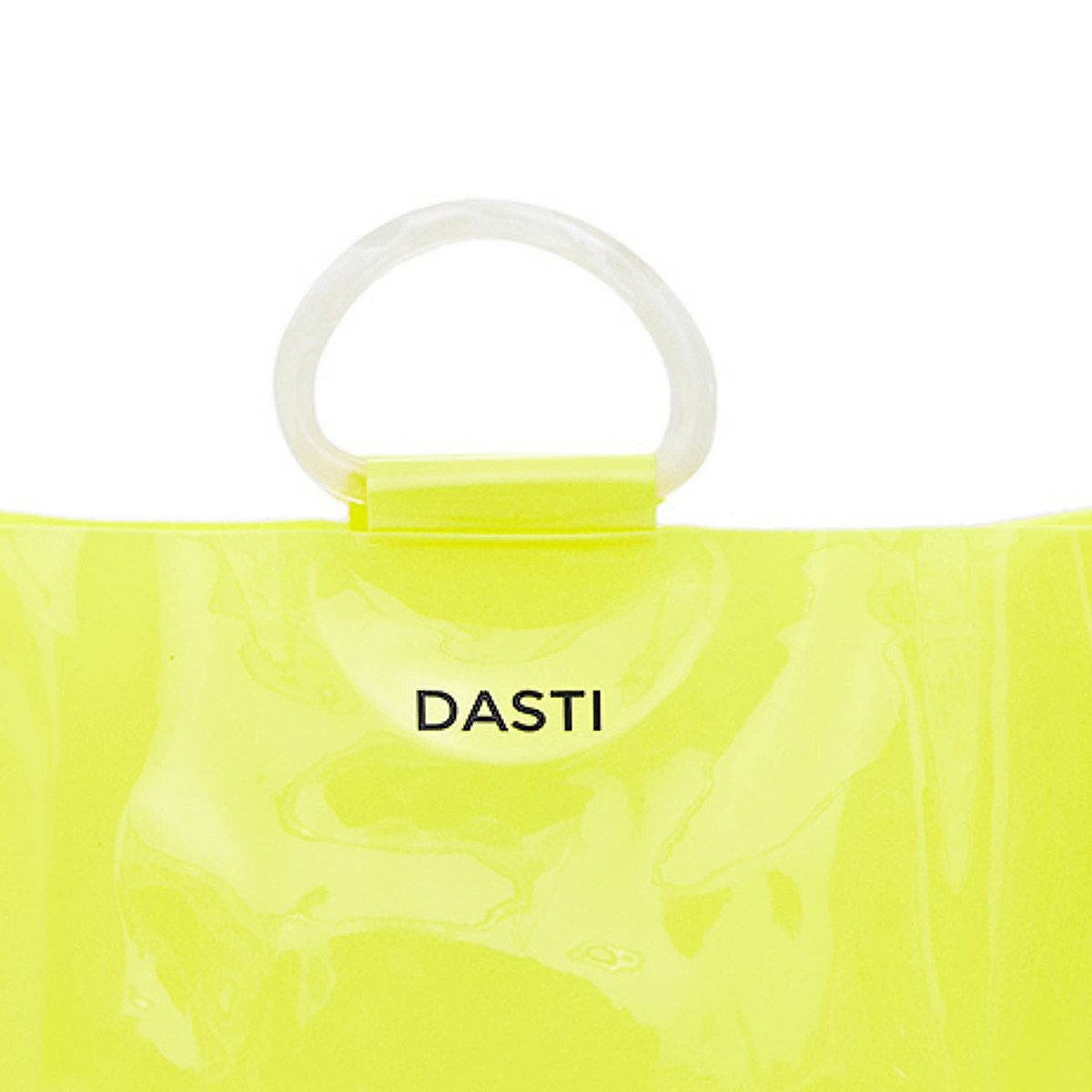 Designer Plastic purses and handbags - Vynyl Clear Transparent Bag - PVC Bags clear Purse - Waterproof Designer Clear Handbags - Bolsa Trasparente de Mujer (Yellow Sun Shine)