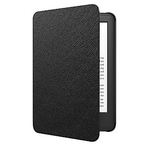 MoKo Case Fits 6" All-New Kindle (11th Generation-2024/2022 Release), Lightweight Shell Cover with Auto Wake/Sleep for Kindle 2024/2022 11th Gen e-Reader, Black