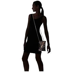 Mary Frances Bubbly Champagne Bottle Mini Crossbody Handbag, Black