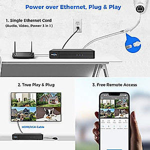 [121°Wide Angle+16Channel] Hiseeu 8MP/4K PoE Security Camera System,w/8Pcs 5MP IP PoE Security Camera Outdoor&Indoor,2 Way Audio,Waterproof,Alarm Light,Playback,3TB HDD,24/7 Home Surveillance NVR Kit